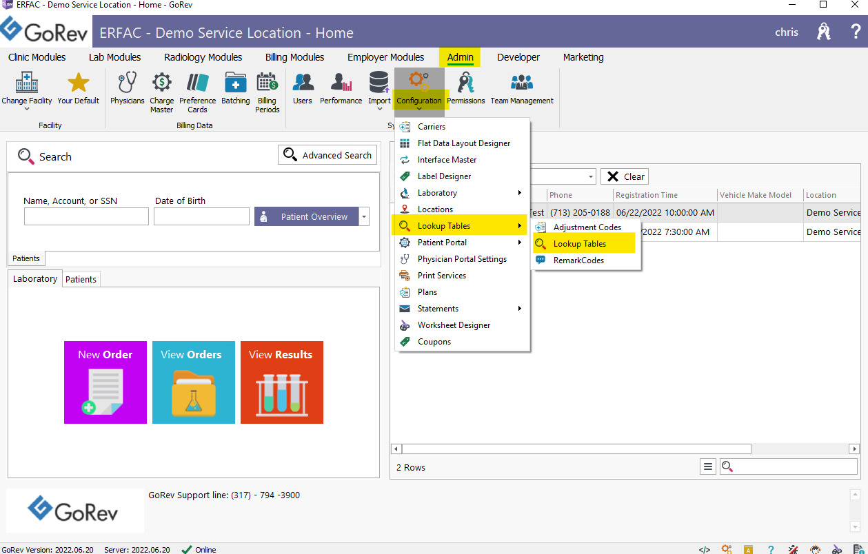 Added Specimen Site to the Lab Order Window options. | Guru