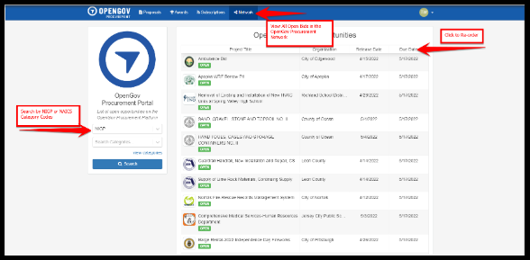 How To Subscribe To Organizations And Find Active RFPs & Bids