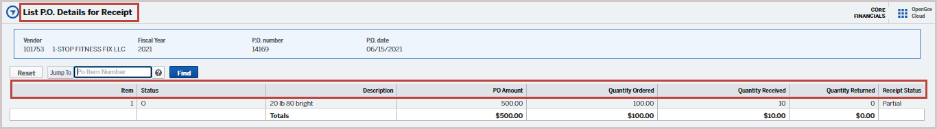 Receipts/Returns - Screen Overview | Guru