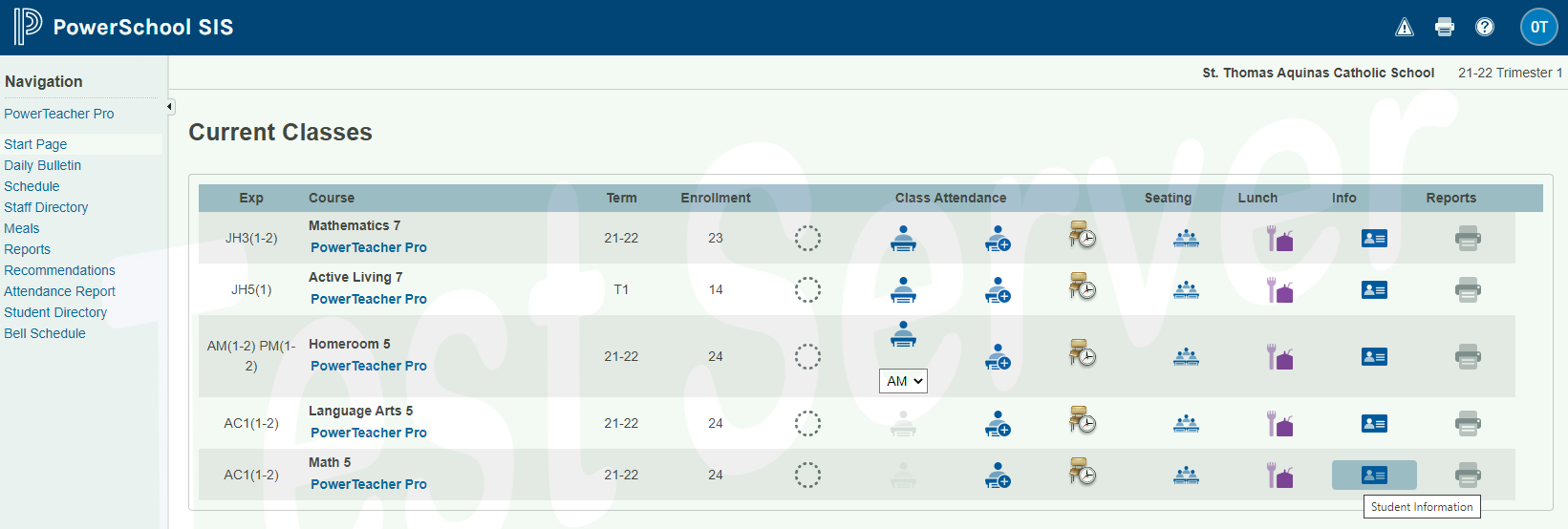 Viewing What A Parent Sees In The PowerSchool Parent Portal Grades And