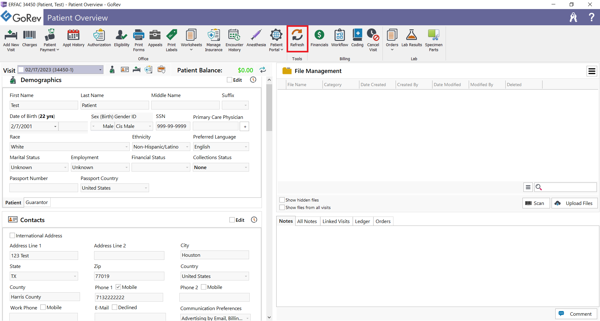 Added A Refresh Button In Patient Overview Guru